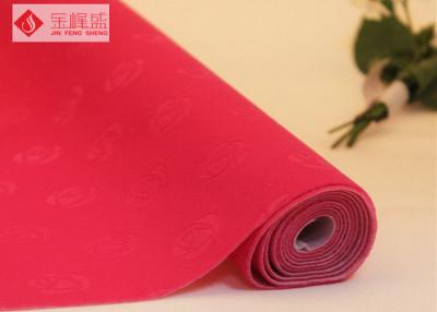 China 1.48m Red Printed Velvet Fabric , Flock Fabric Material 100% Nylon Jewelry Box Liner Fabric for sale