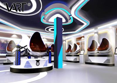 China 360 cinema livre da realidade virtual da cadeira do ovo dos assentos triplos 9D VR da rotação do grau com vidros de 2k VR à venda