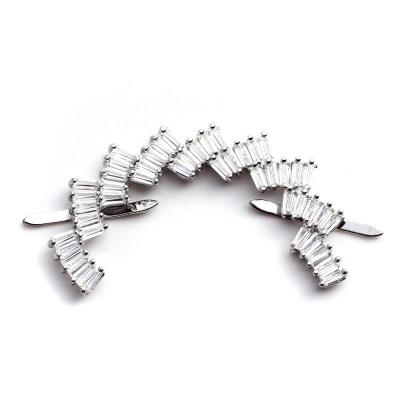 Китай Ботинок элегантности сплава цинка кристаллический Буклес цвет серебра формы радуги продается