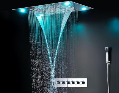 Cina Teste di docce montate soffitto della pioggia del LED, testa di doccia di risparmio dell'acqua del bagno in vendita
