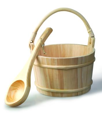Cina Vasca e mestolo di sauna con gli accessori di plastica di sauna della fodera per sauna bagnata/asciutta con il certificato del CE in vendita