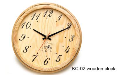 Cina Waterpoof degli accessori di sauna dell'OEM, orologio di legno rotondo per la stanza di sauna in vendita