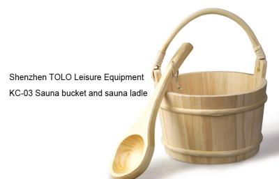 Cina Secchio e siviera di legno di sauna in vendita