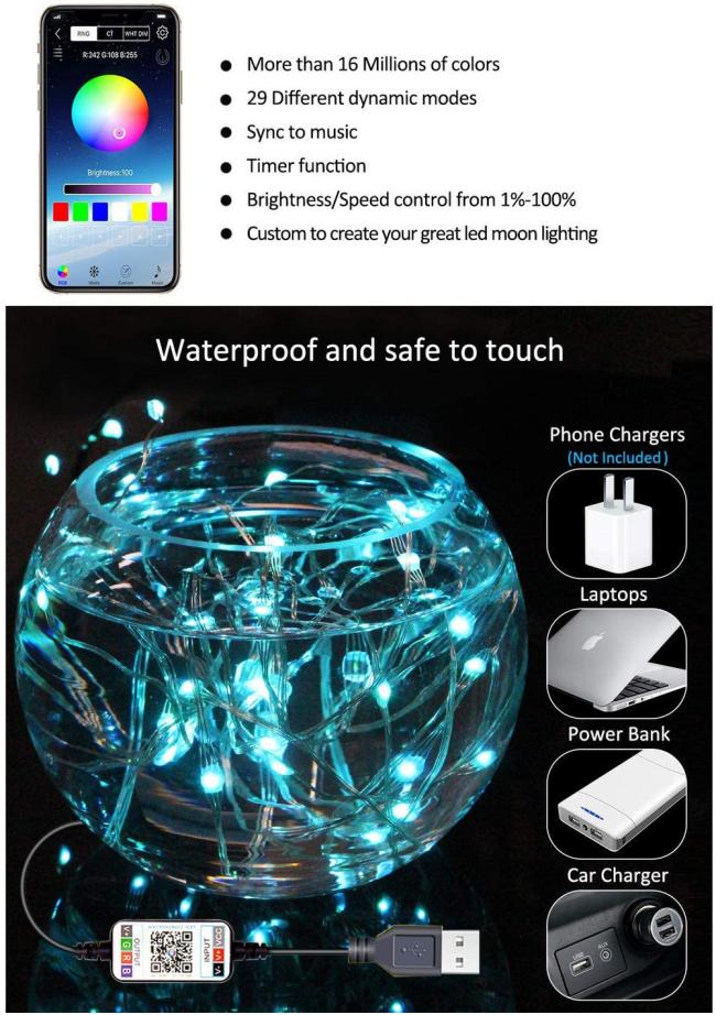 New LED Copper Lamp USB Outdoor Waterproof Lamp with Low Voltage Decorative Color Lamp String Wholesale