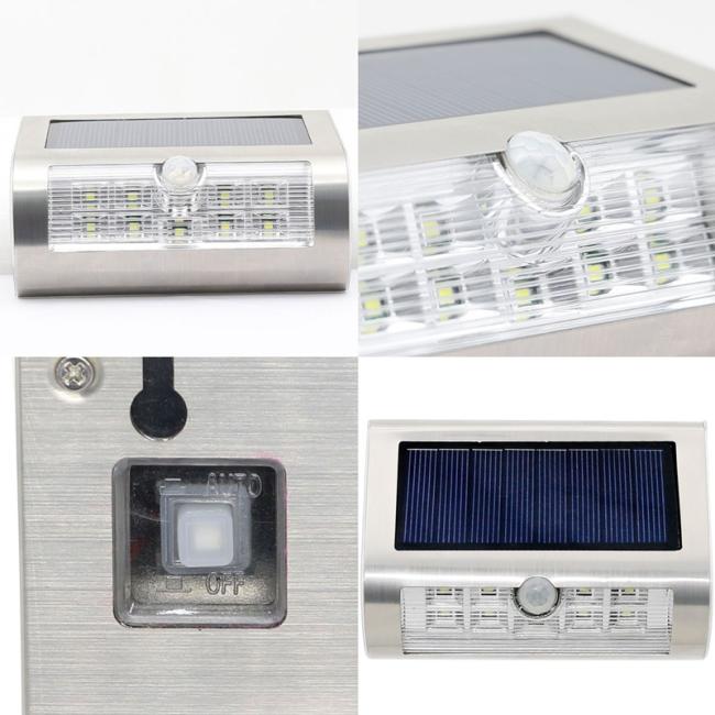 Solar Motion Sensor Outdoor Wall Mounted Solar Lights in Garden