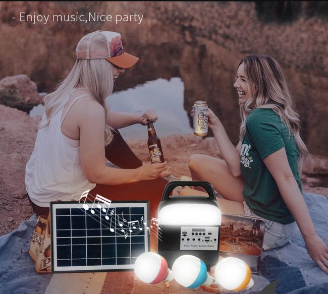 2021 New Solar Home Lighting System, Suitable for Africa, Nigeria, Kenya, 3 External Lights and USB Output