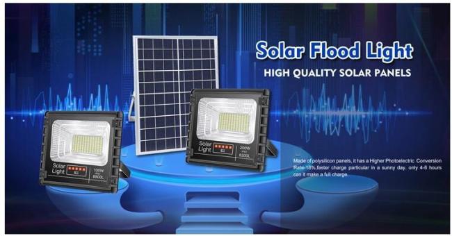 태양력 IP67 안보 프로젝터 40W 60W 100W 150W 200W 300W 산업적 옥외 광고판 반사기는 태양 투광 조명등을 이끌었습니다