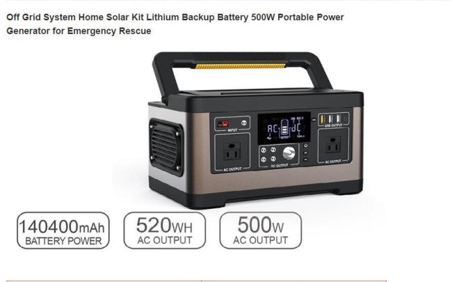 500W Home Solar Power System Output 473wh Solar System with 4 Solar Power System Bulbs 110V/220V Output