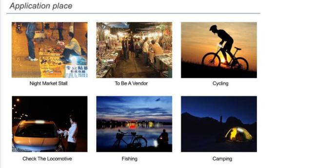 Solar Power Energy System 475lum Solar Rechargeable Lamp with 6 Holes Hub