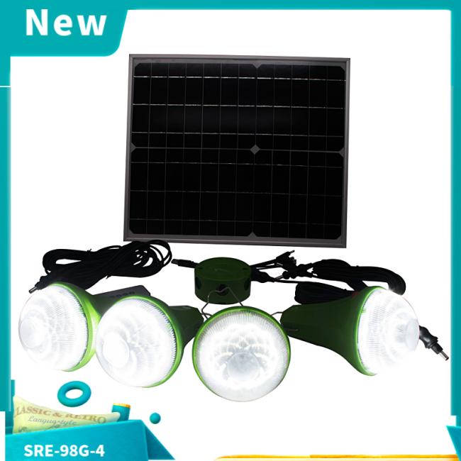 Solar Powered LED Shed Light with Remote Control Solar Home Lighting System