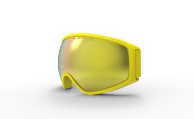 Cina Occhiali di protezione e occhiali gialli dello snowboard degli occhiali di protezione della neve del rivestimento riflettente con ventilazione in vendita