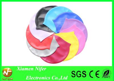 Cina La nuotata su ordinazione del silicone dell'OEM ricopre i cappelli dei capelli di colore misti cappucci di immersione subacquea della goccia di acqua in vendita