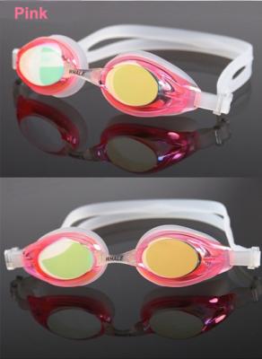 Cina Anti occhiali di protezione rosa di nuotata della nebbia con 3 opzioni del pezzo del naso per le donne in vendita