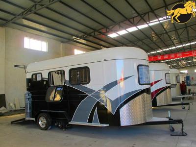 China 3 Horse Angle Load Horse Float-Standard for sale