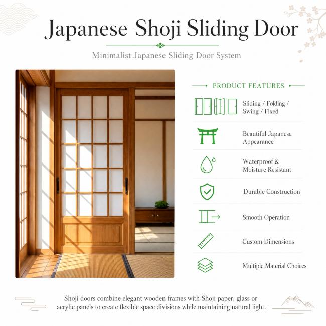 Portable room divider screen featuring traditional Japanese design