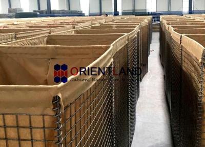 중국 모래는 회복 가능한 50x50mm 군대 헤스코 장애를 충전했습니다 판매용