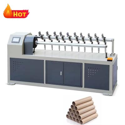 China High Precision Kraft Paper Core Tube Cutting Machine Spiral Cardboard Pipe Core Making Cutter Machine for sale