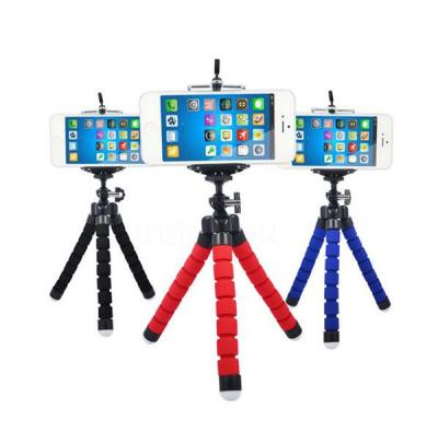 China Mini Portable Flexible Sponge Octopus Tripod Stand Mount With Holder For Hero 3 3+ 4 4s Phone Nikon for sale
