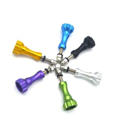 China Aluminum 1 Long And 2 Short Thumb Knob Bolt Nut Screw For Hero 4 3+ Xiaomi yi 4K SJCAM Camera for sale