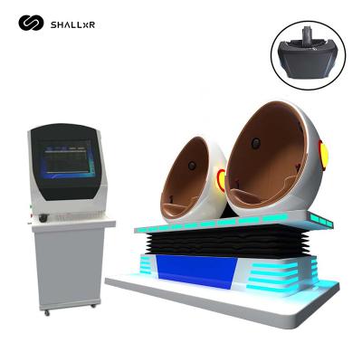 Cina Metal Shallxr Win Silver Vr Game Machine Virtual Reality Cinema 9d Vr Egg Chair Simulator 2 Seats in vendita