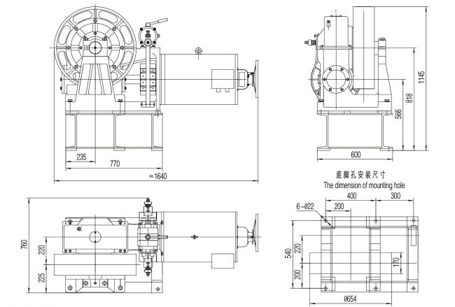 Elevator geared traction machine