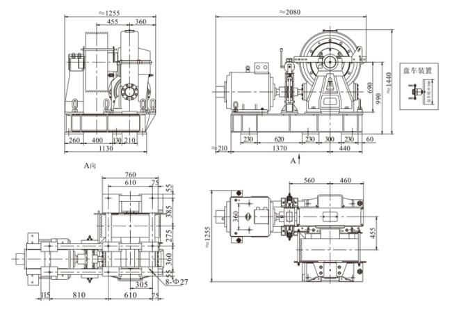 Elevator geared traction machine