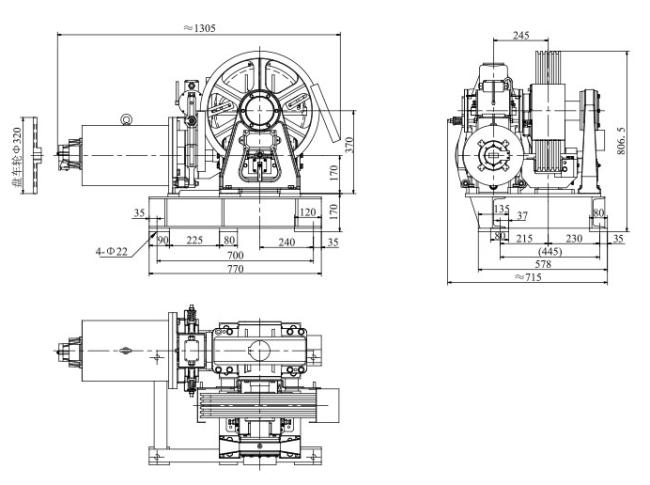 Elevator geared traction machine