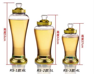 Cina bottiglia di vetro del liquore medicinale, bottiglia di sigillatura con la clip del metallo in vendita