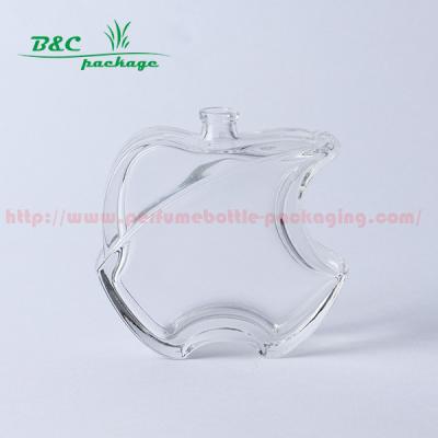 中国 50ml 電気版の透明な香水のガラス ビン Fea 15mm Apple Sahpe 販売のため
