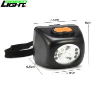 Quality IP67 Underground Mining Headlamps , 3.7V 4.5Ah Underground Cordless Cap Lamp for sale