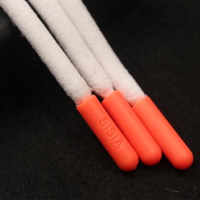 Cina Factory Custom Debossed Letters Name Logo White Hoody Draw Strings for Clothing in vendita