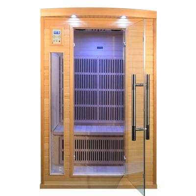Cina Stanza di legno solida infrarossa lontana di sauna di sauna della retro del bene durevole di modo persona della casa 2 in vendita