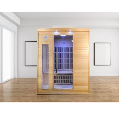 Cina Il legno solido della cicuta asciuga la sauna lontano infrarossa per la dimensione della persona della casa 3 in vendita