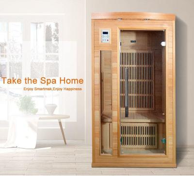 Cina 1750W Luxury Wooden Far Infrared Dry Sauna Room Indoor For 2 Person in vendita