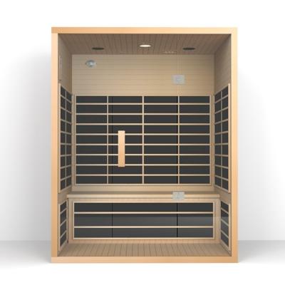 Cina La persona Cedar Far Infrared Sauna With rosso della famiglia 3 8mm ha temperato la porta di vetro in vendita