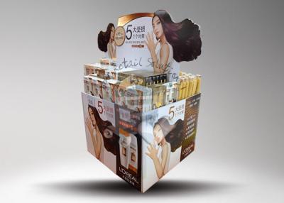 Cina Esposizione del pallet del cartone ondulato con il portavoce per lo sciampo dei capelli in vendita