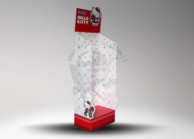 Cina Esposizione di gancio del cartone di Hello Kitty con la struttura ragionevole, esposizioni del prodotto del cartone in vendita