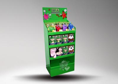 Cina Stampa verde 4 banchi di mostra del giocattolo del cartone della fila/contenitori per esposizione pavimento della carta in vendita