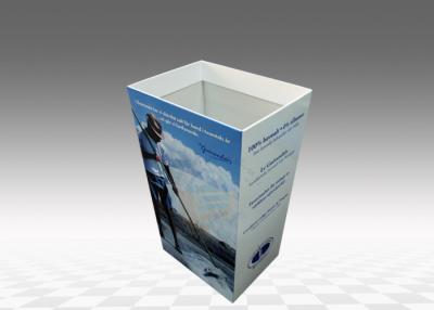 Cina I recipienti dello scarico del cartone del supermercato pieghevoli/montano il materiale illustrativo su ordinazione in vendita