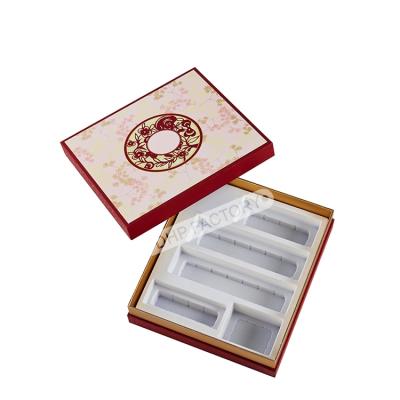 China Custom Best Makeup Red Top And Base Eva Insert Boxes For Cosmetic Package for sale