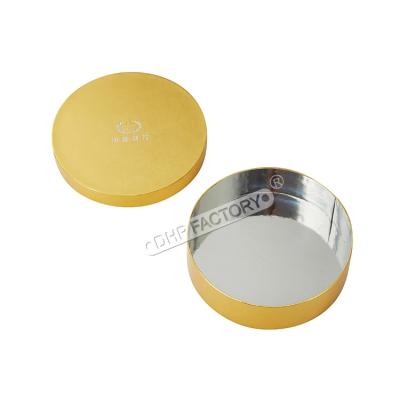 Custom Premium Paper Cardboard Yellow Round Box UV Logo For Cosmetic Box