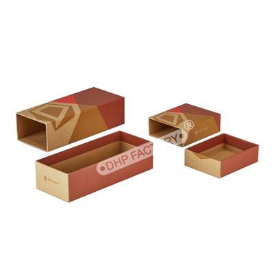 China Custom Multiple Sizes Eco-friendly Sock Set Package Kraft Drawer Box Packaging for sale