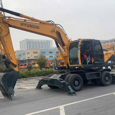China Hyundai R210-9 Wheeled Excavator with 0.91m³ Bucket Mid Size Used Excavator for sale