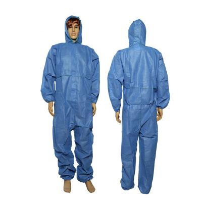 Cina PP/SMS/Tissu microporous copertura protettiva monouso con vita elastica in vendita
