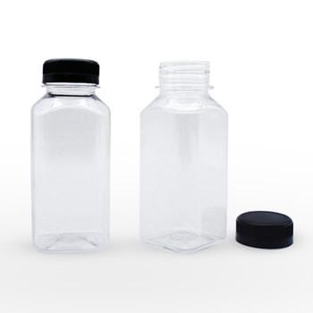 Cina Plastica Juice Bottles Transparent 350ml 8 Oz Juice Bottles dei coperchi a vite in vendita