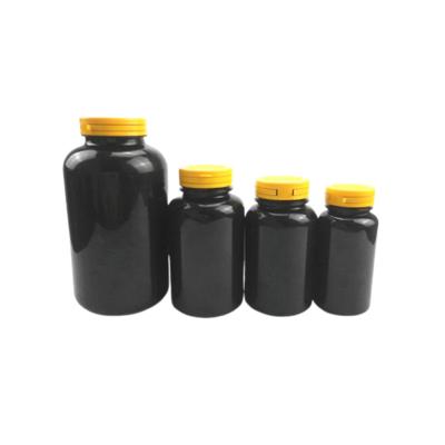 Cina Capsula di plastica nera dei recipienti di plastica della pillola della bottiglia 100cc in vendita