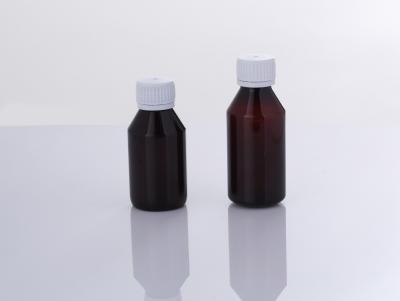 Cina Sciroppi la medicina rotonda del liquido del PE imbottiglia il chiaro coperchio a vite in vendita