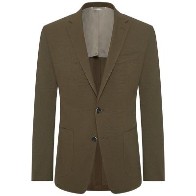 Cina 2022 Uomo Office Plaid Blazers V-neck Single Breasted Slim Fit Dress Suit Jacket in vendita