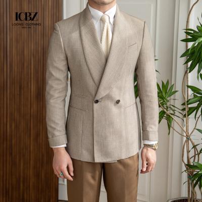 Cina Metodo di tessitura non tessuto Lana cotone Slim Fit Business Uomini formali Abito giacca blazer in vendita