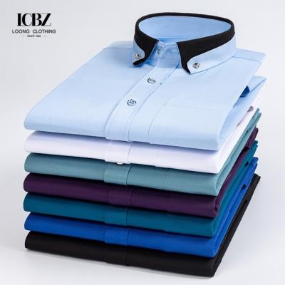 China Camiseta de cores sólidas de colarinho duplo para adultos para uso casual de negócios no outono e na primavera à venda